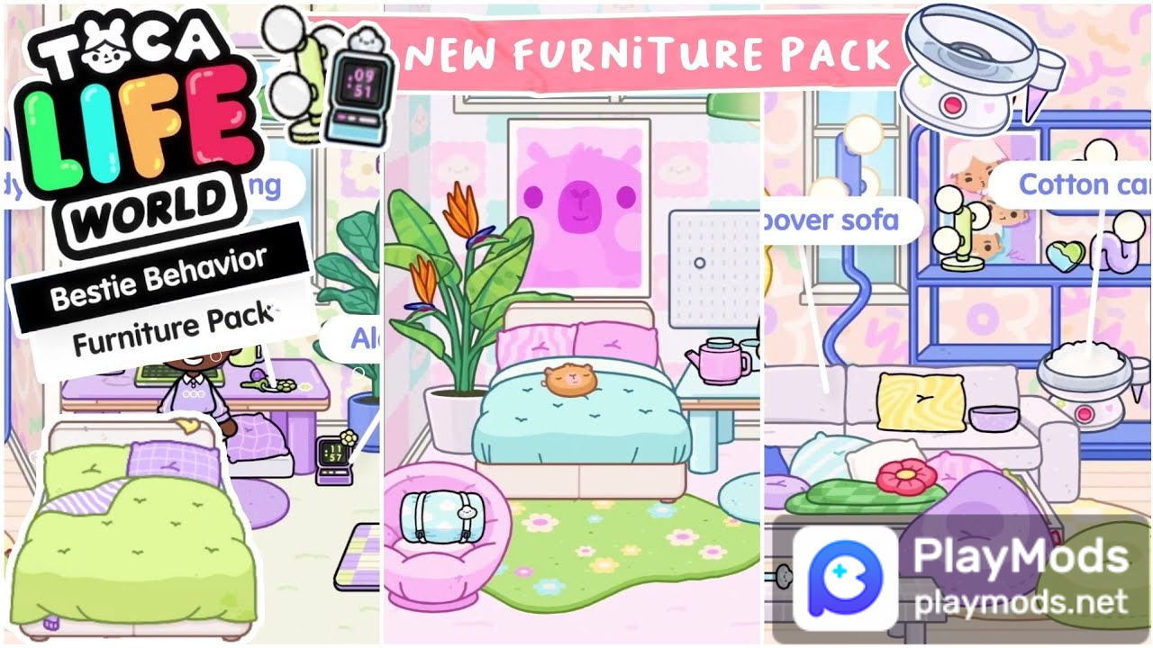 Toca Life World 1 76 New Update Bestie Behavior Furniture Pack Is Out